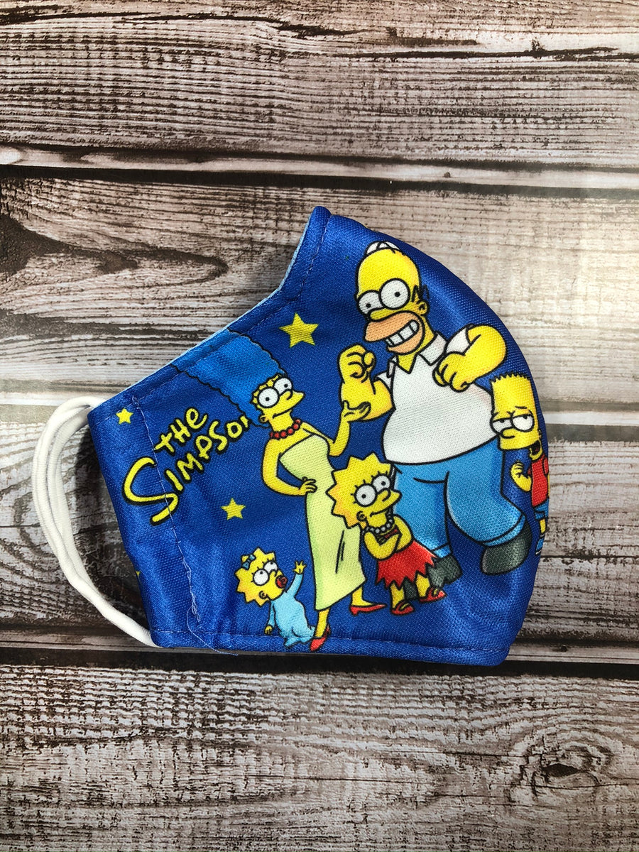 The Simpson face mask for teen & small adult – Honey Bee Smocked Boutique