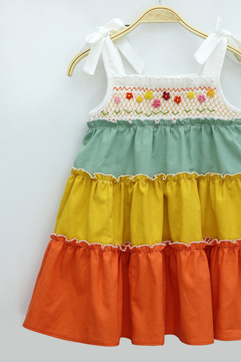 Fall colors smocked dress 22 – Honey Bee Smocked Boutique